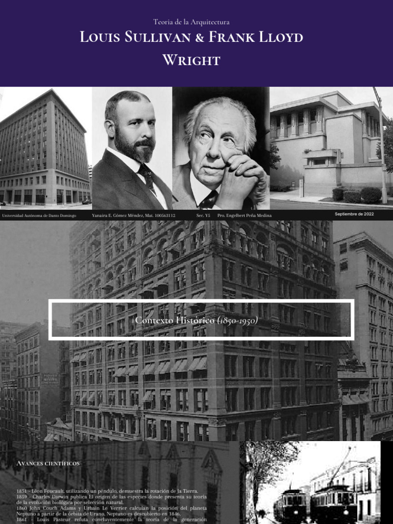 Louis Sullivan Frank Lloyd Wright (Yanaira E. Gómez) | PDF