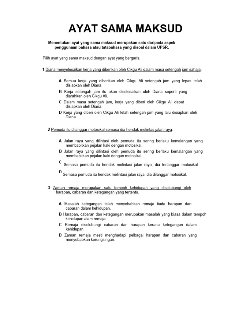 AYAT SAMA MAKSUD | PDF