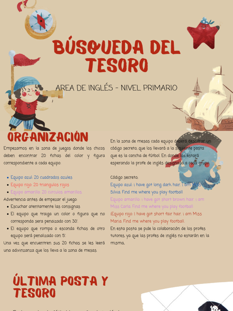 Búsqueda del Tesoro Escolar | PDF