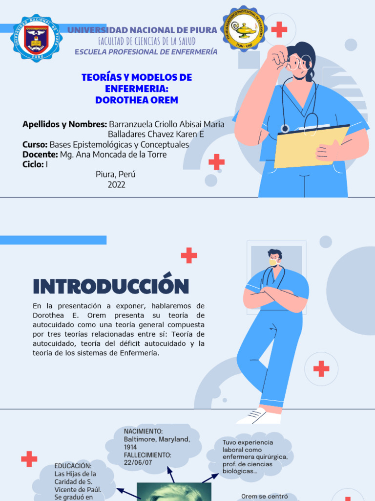 Teoría de Autocuidado de Orem | PDF | Enfermería | Salud mental