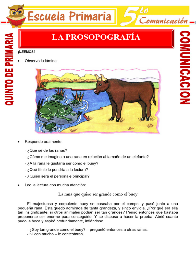 La Prosopografía para Quinto de Primaria | PDF