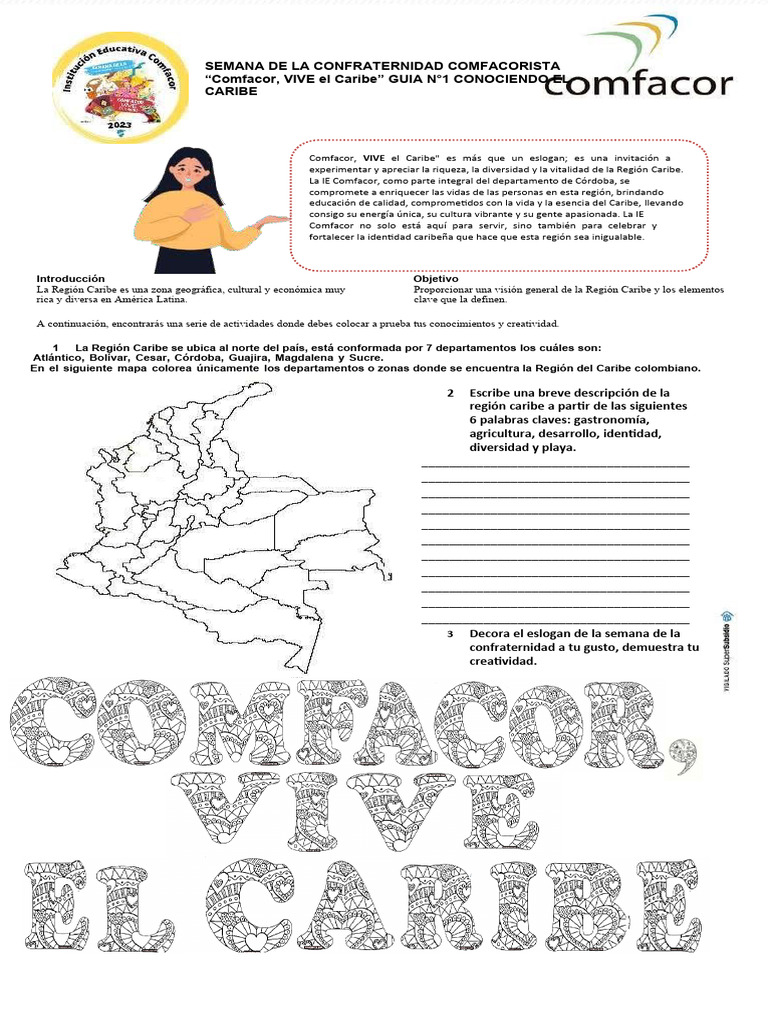 Guía de Trabajo Conociendo El Caribe | PDF | caribe