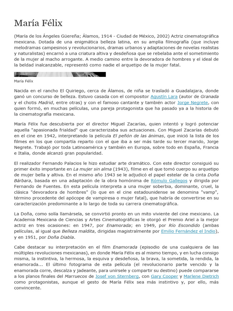 María Félix | PDF | Surrealismo | México