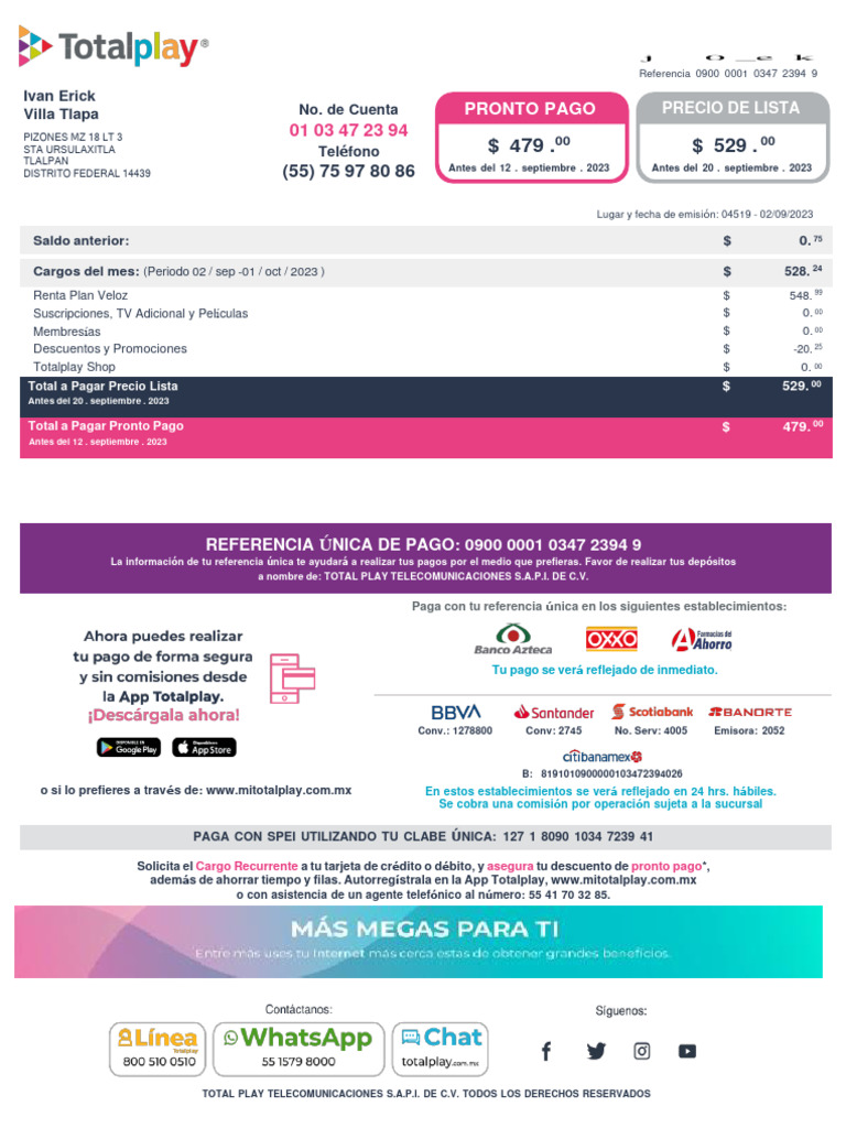 Estado Cuenta Totalplay | PDF