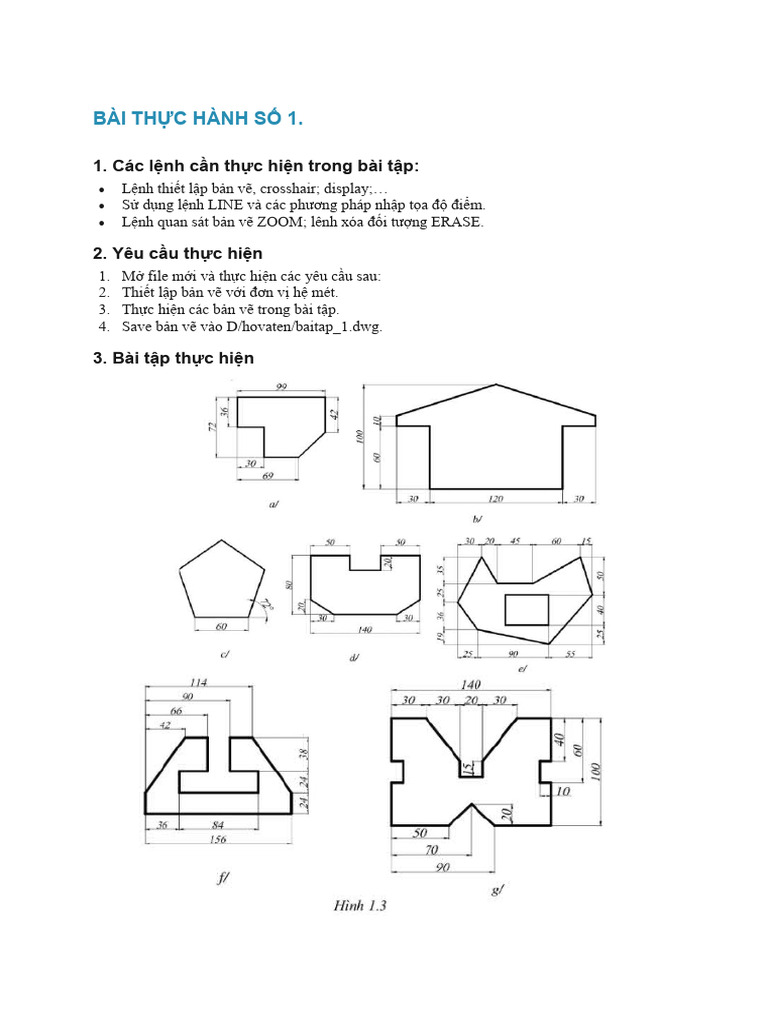 Bài TH C Hành Autocad | PDF