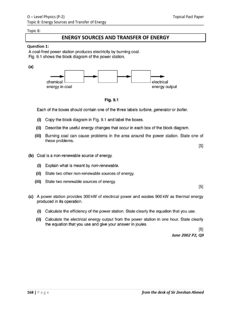 8.2 Energy Sources and Transfer of Energy | PDF