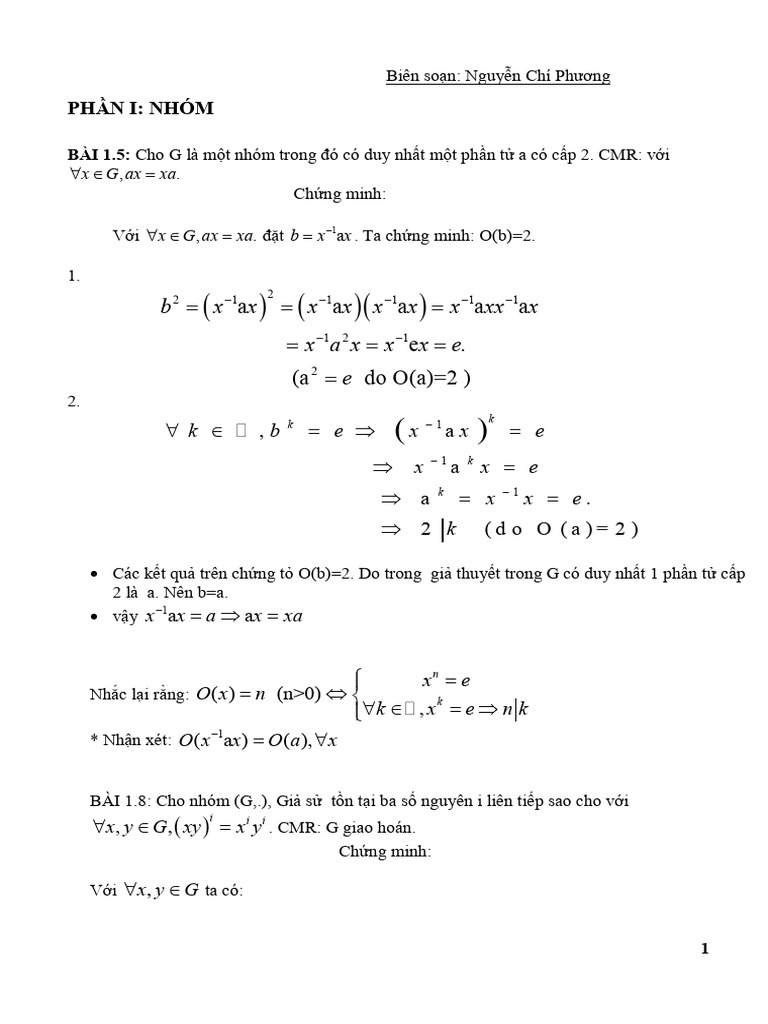 Giai Bai Tap DSDC p1 Nhom | PDF