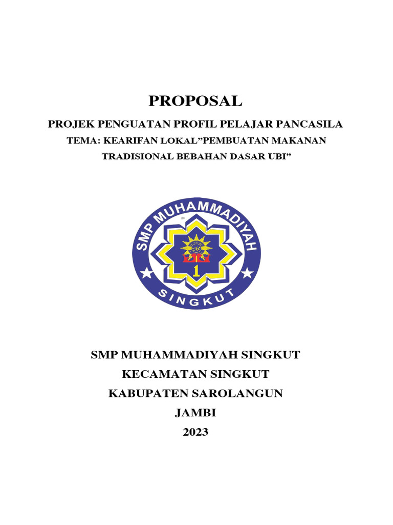 Proposal Perencanaan Projek Penguatan Profil Pelajar Pancasila | PDF