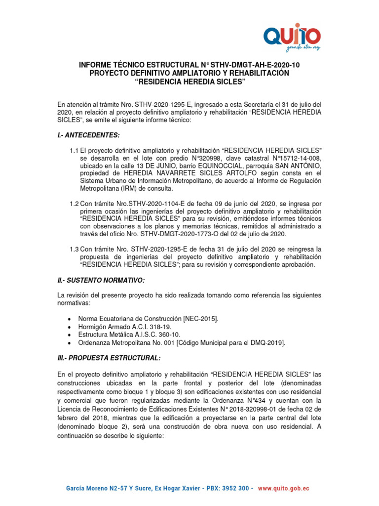 Informe Estructural | Descargar gratis PDF | Ingeniería estructural | Ingeniero civil