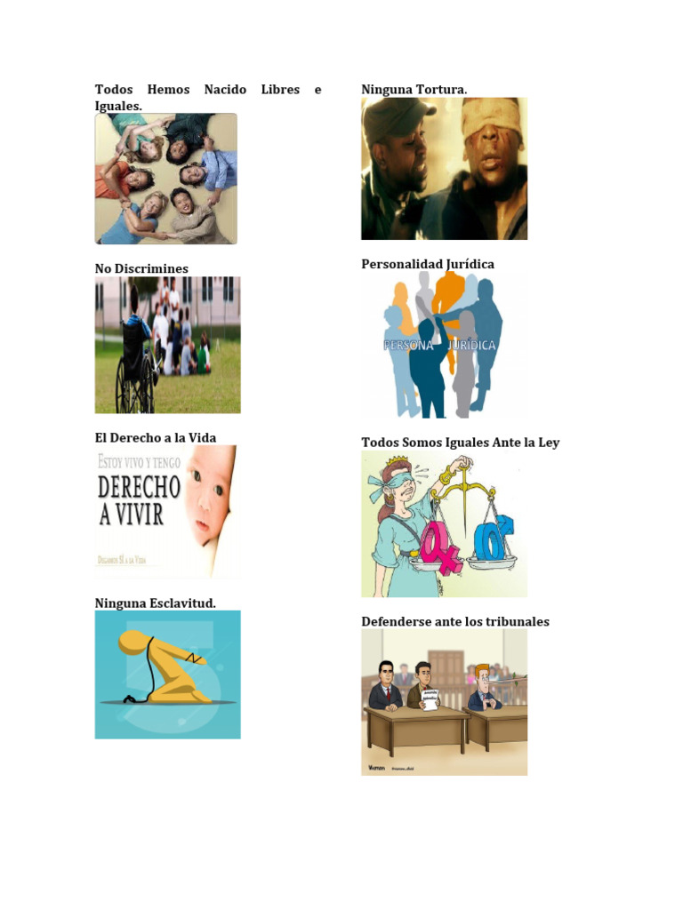 30 Derechos Humanos Imagenes | PDF