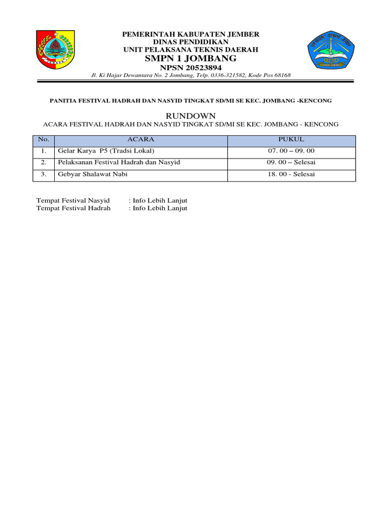 Round Down Acara Dan TATIB | PDF