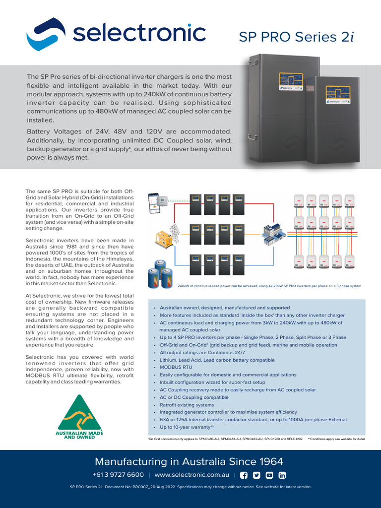 BR0007 - 20 SP PRO Series 2i Data Sheet August 2022 | PDF | Power ...