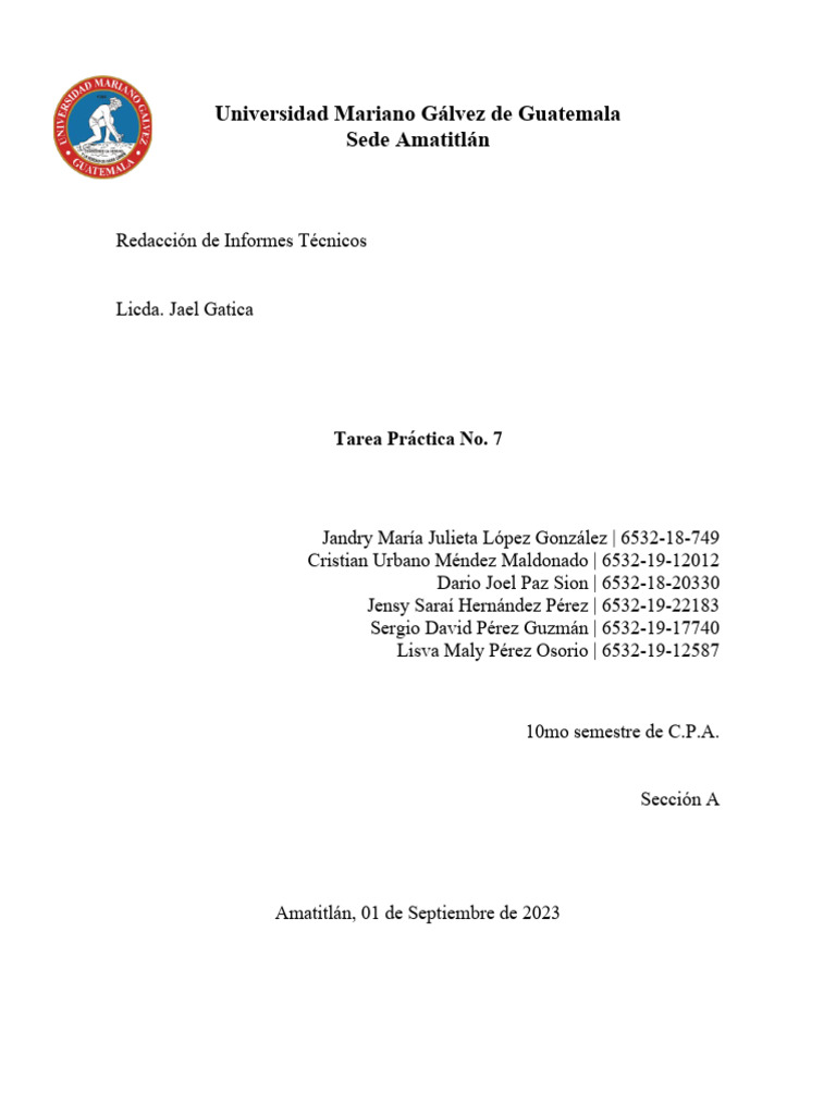 Tarea Práctica No. 4 - Corregida | PDF
