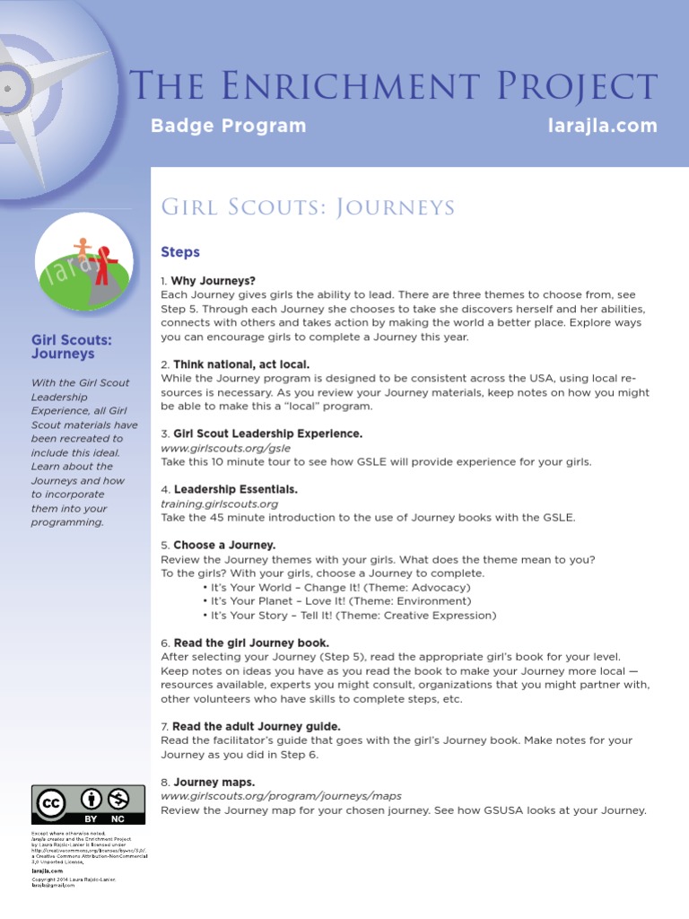 Badge: Girl Scouts - Journeys | PDF | Brainstorming | Scouting