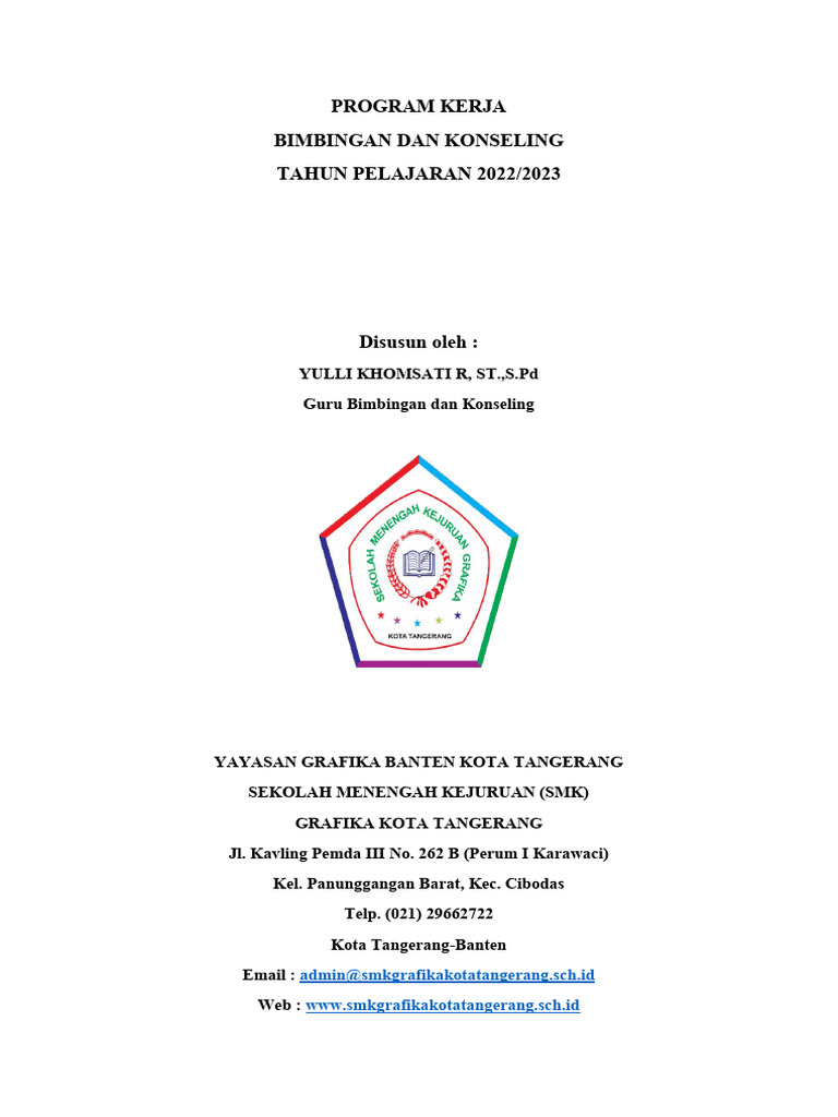 Program Kerja Bimbingan Dan Konseling SMK Grafika | PDF