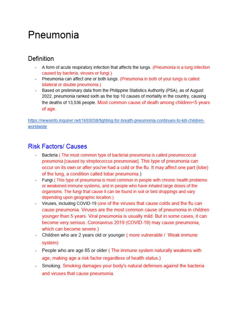 Pneumonia | PDF | Pneumonia | Epidemiology