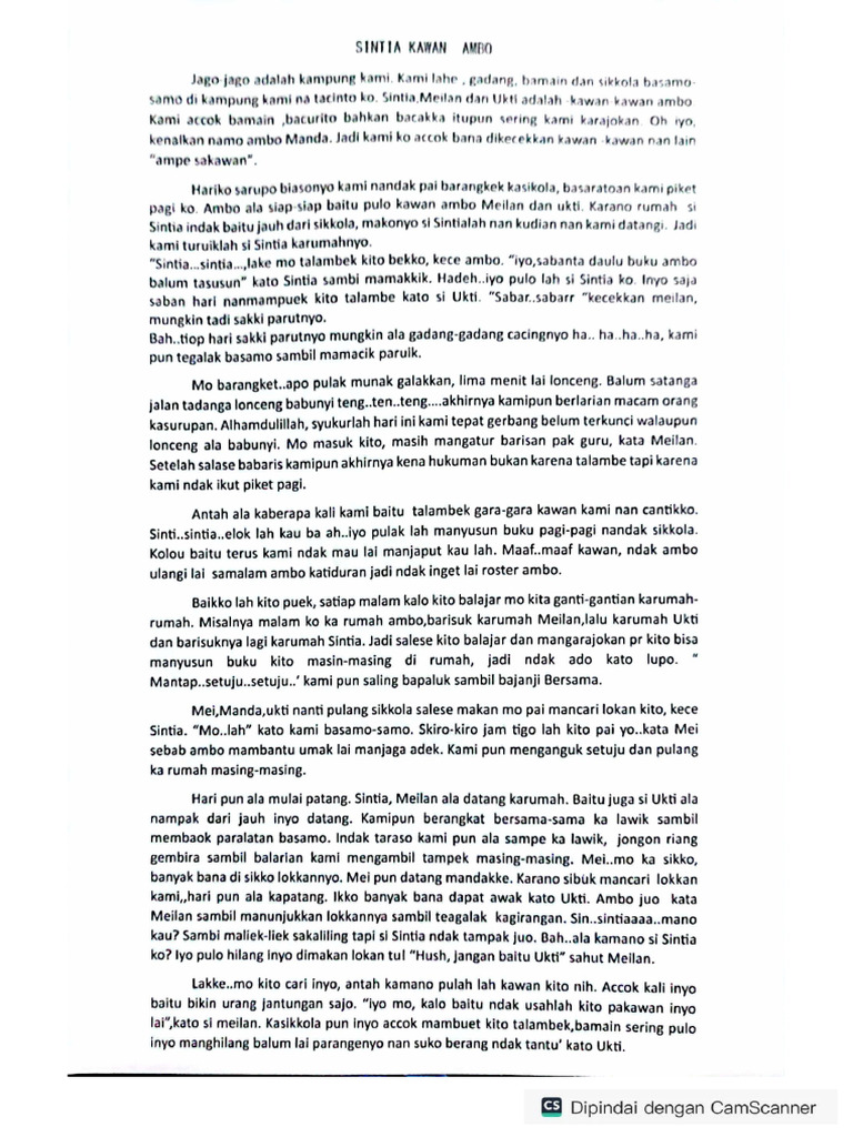 Cerpen SDN 155693 Jago-Jago | PDF