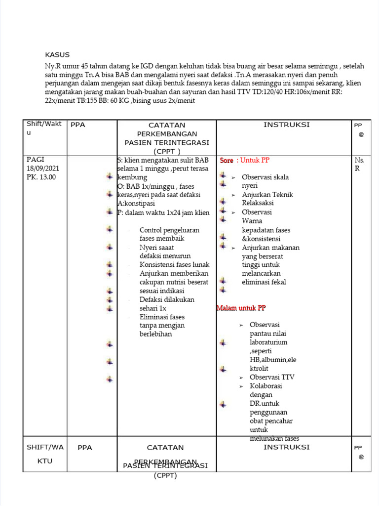 pdf-catatan-perkembangan-pasien-terintegrasi-1-indriyana | PDF