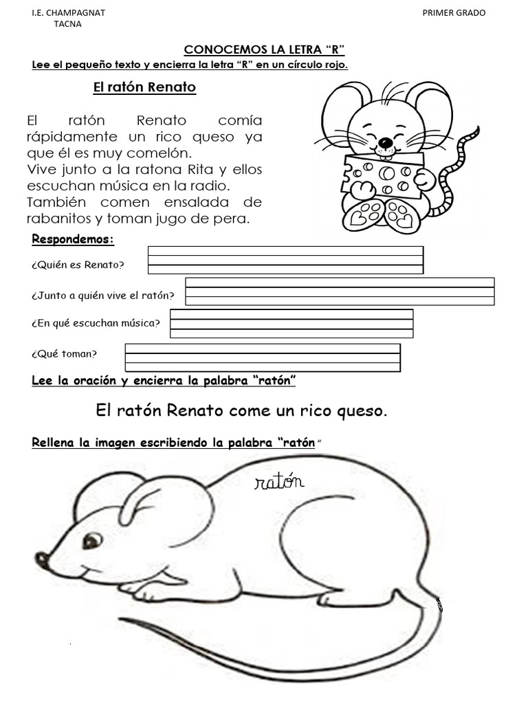 Conocemos La Letra R | PDF