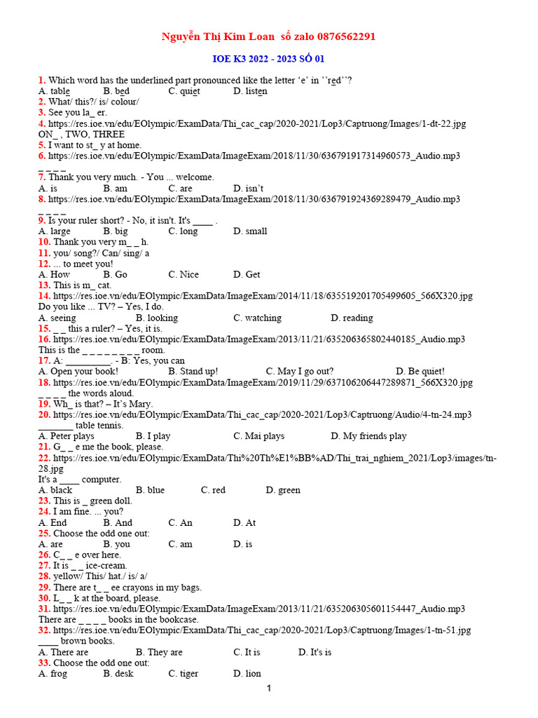50 DE IOE K3 2022 - 2023ok | PDF