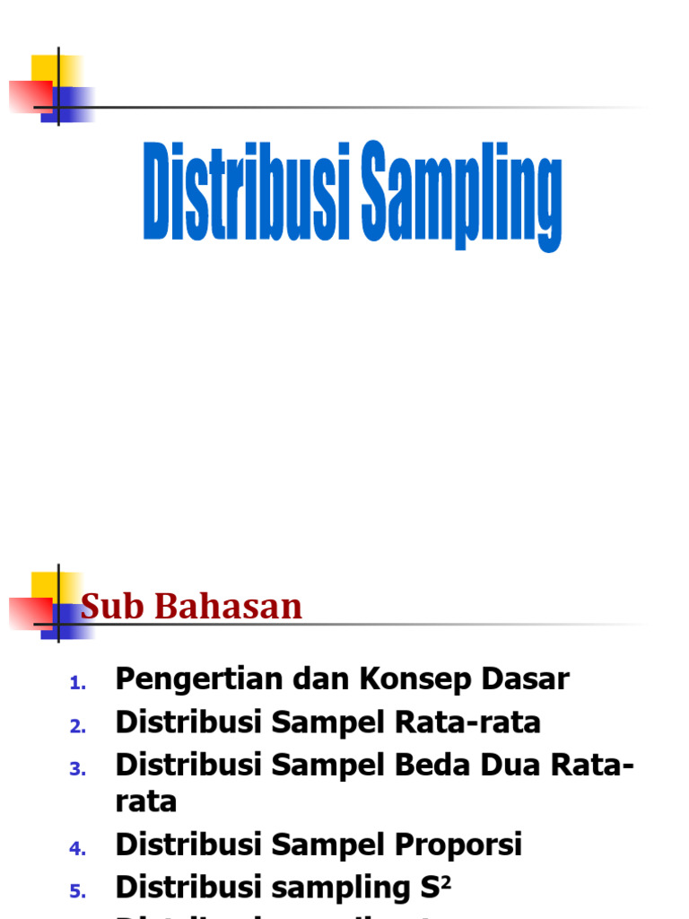 5 Distribusi Sampling | PDF