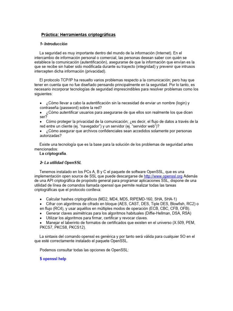 Práctica | PDF | Clave (criptografía) | Autenticación