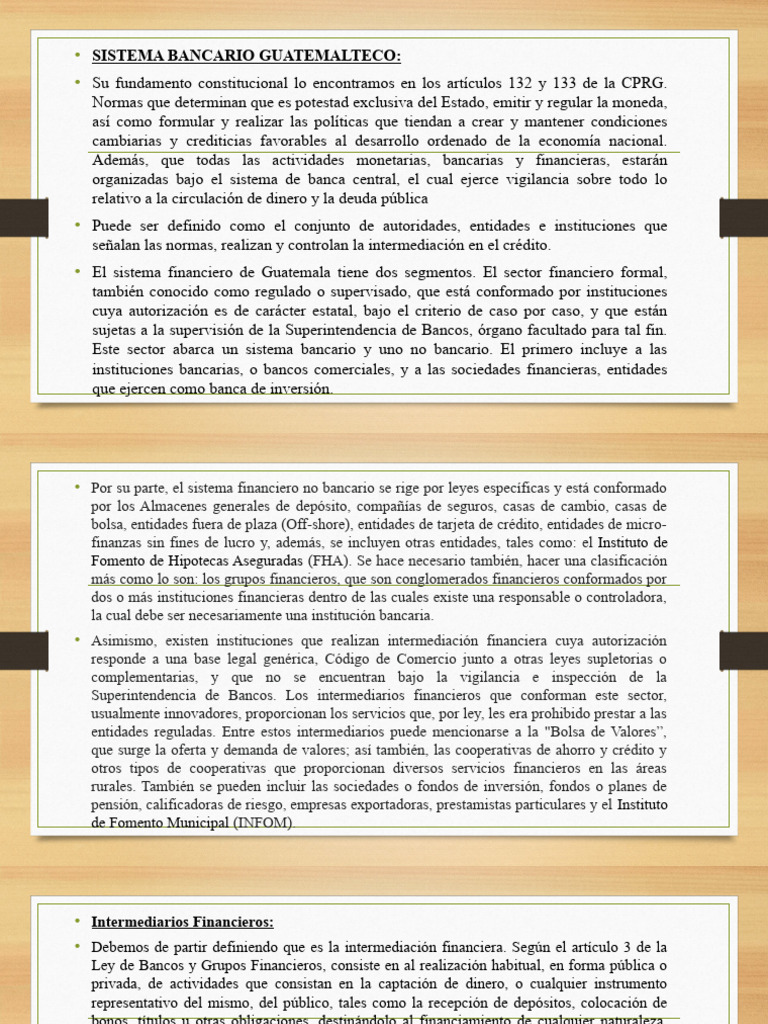 Sistema Bancario Guatemalteco | PDF