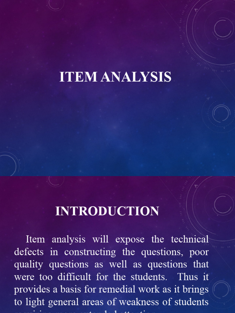 Item Analysis | PDF