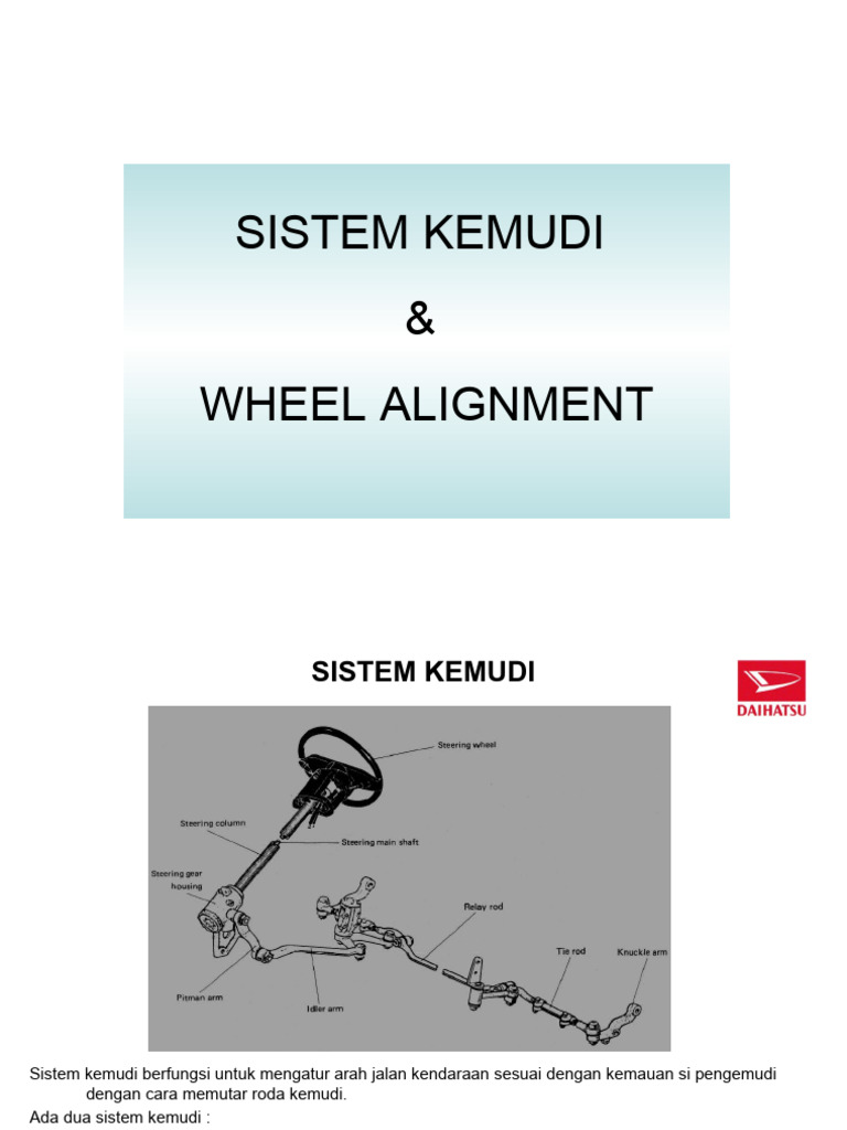 Sistem Kemudi & Wheel Alignment | PDF