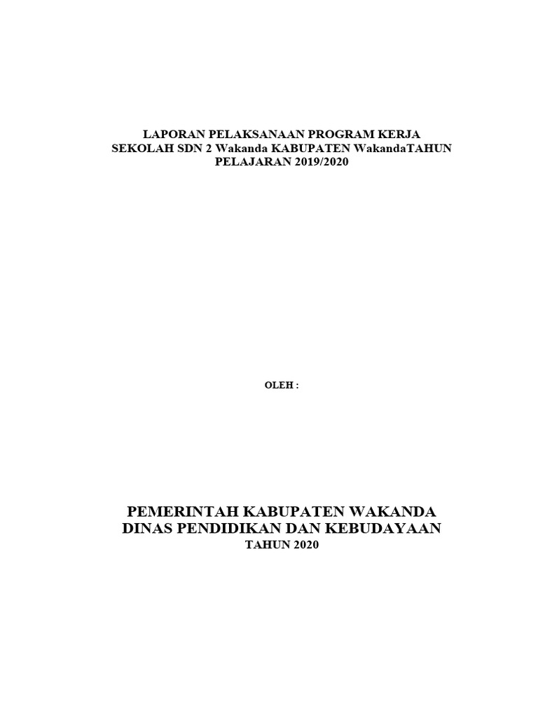 Laporan Pelaksanaan Program | PDF