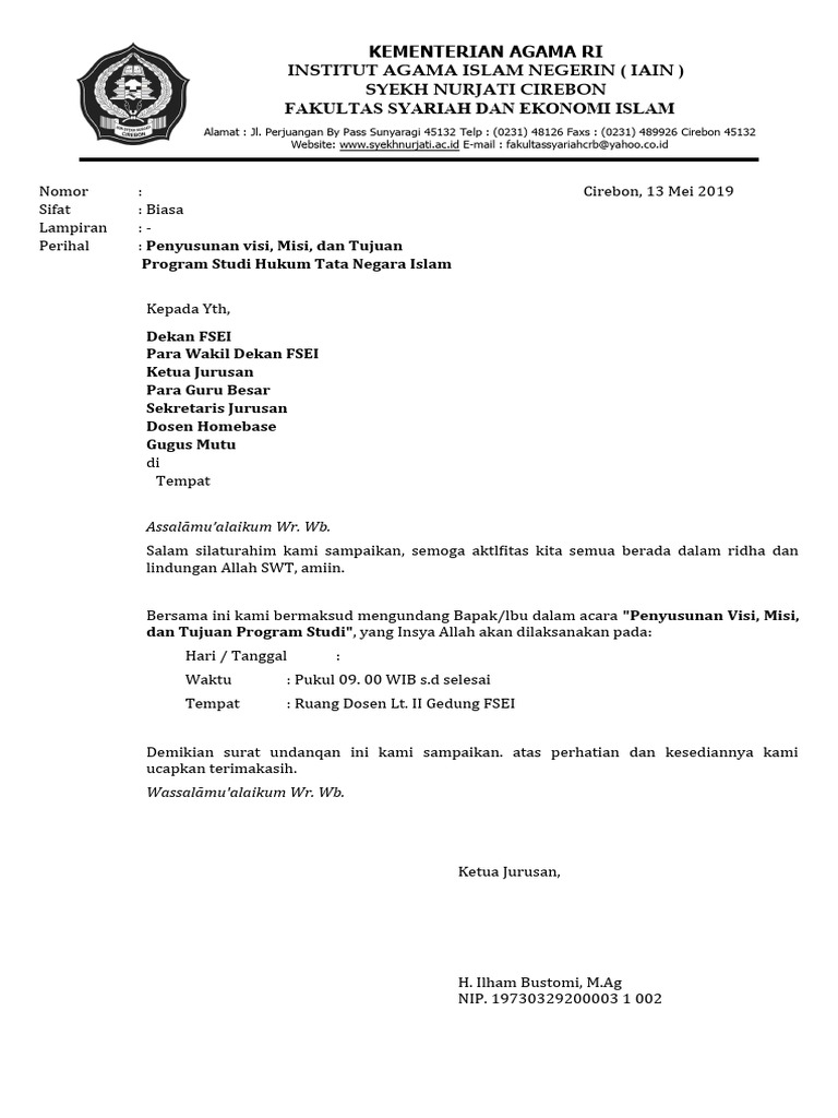 Berita Acara Penyusunan Visi Misi Prodi | PDF