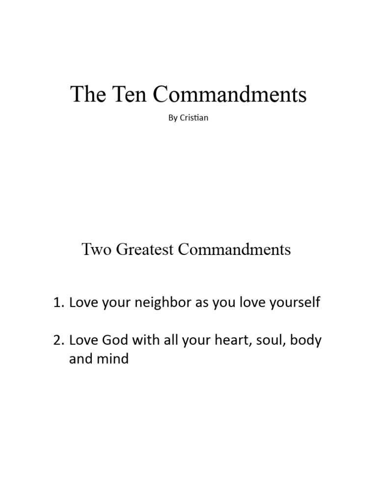 The Ten Commandments | PDF