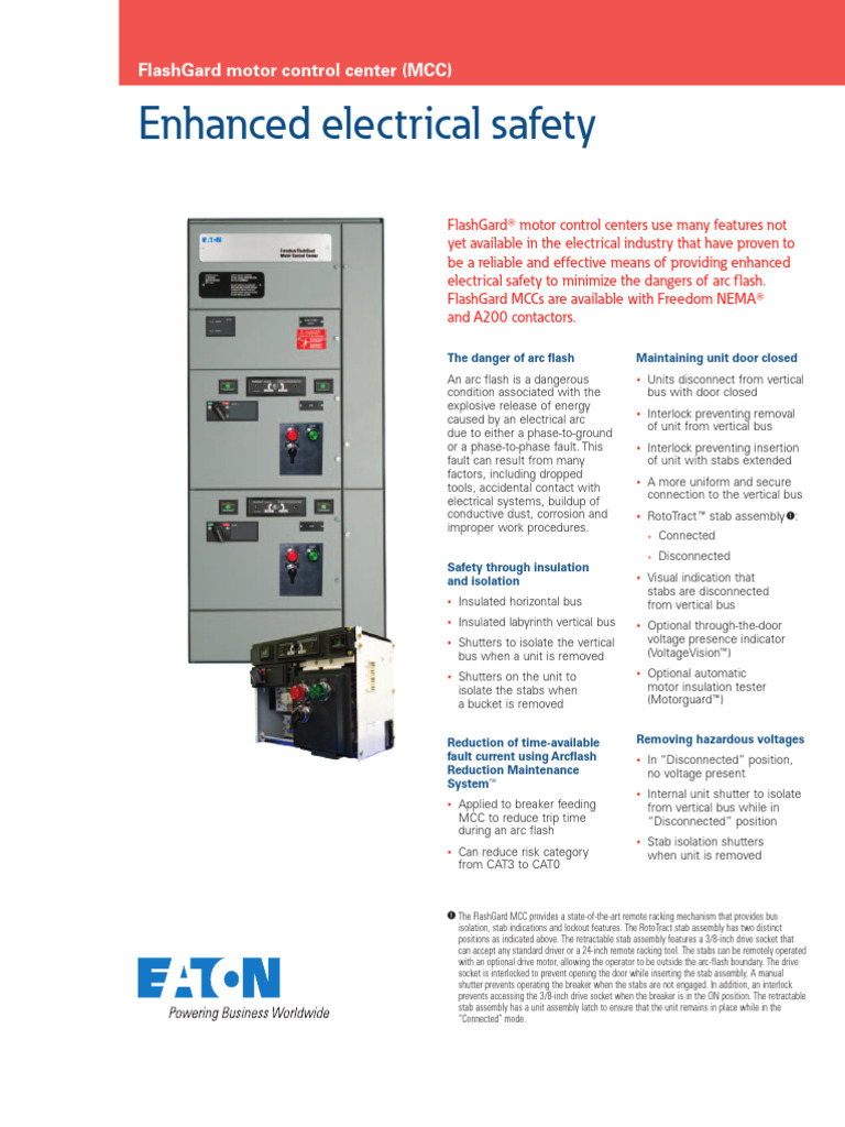 Eaton Motor Controls FlashGuard Center | PDF | Insulator (Electricity ...
