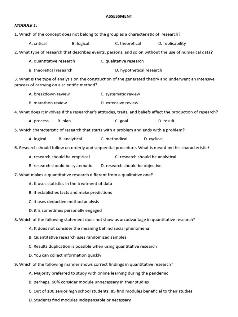 ASSESSMENTS For PR | PDF