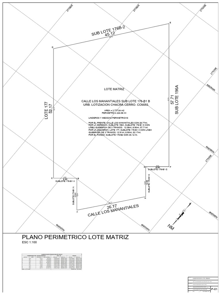 Plano Perimetrico Matriz | PDF