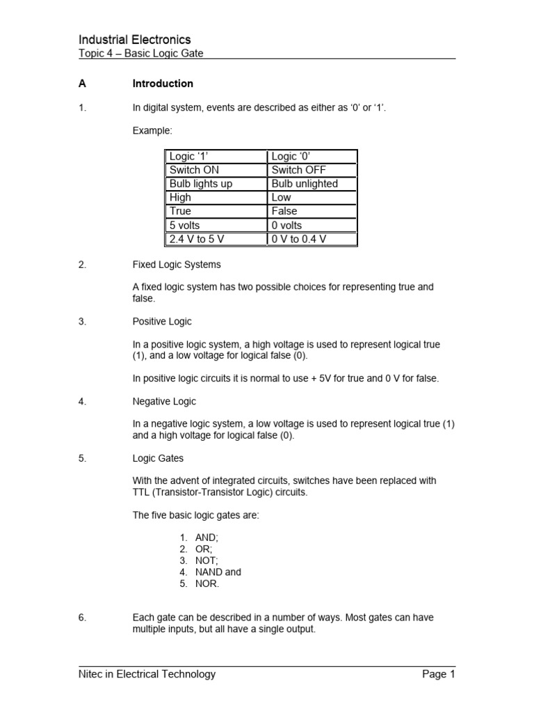 IE-Topic 4 - Logic Gates | PDF | Logic Gate | Teaching Mathematics