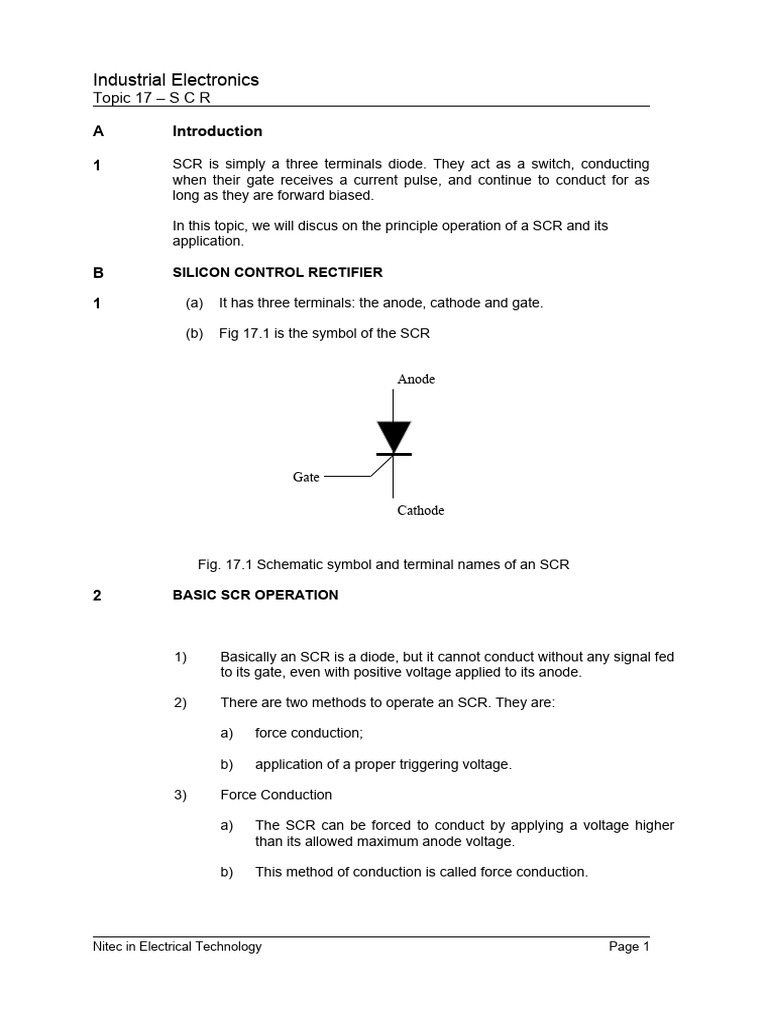 IE-Topic-17 - Silicon Control Rectifier | PDF | Power Inverter | Rectifier