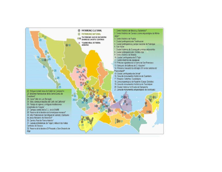 Mapa de Patrimonios bioculturales de México | PDF
