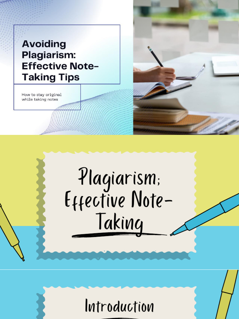 Plagiarism Effective Note Taking | PDF | Plagiarism | Citation