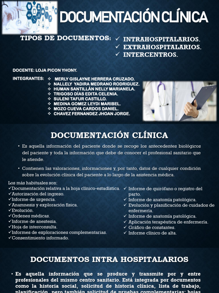 DOCUMENTACIÓN CLÍNICA | PDF | Hospital | Clínica