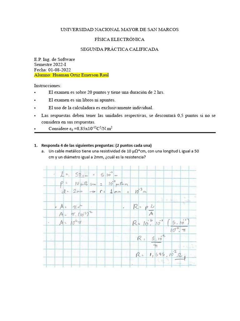 SEGUNDA PRÁCTICA CALIFICADA 2022-I | PDF