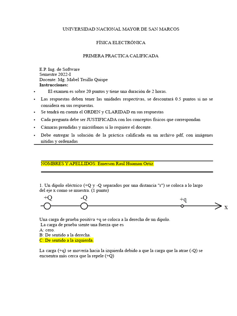 Práctica Calificada | PDF