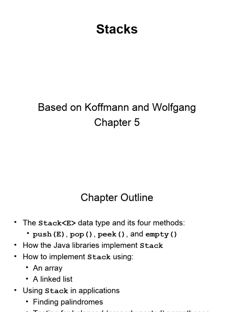 Lecture F Stacks | PDF | Computing | Software Development