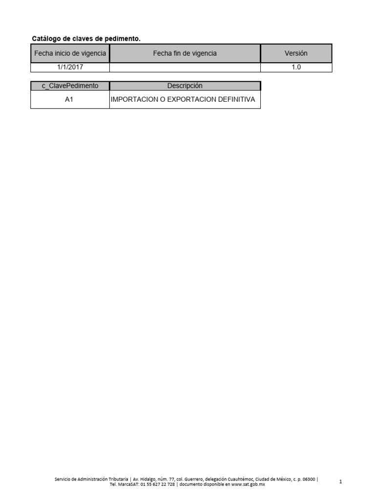 C ClavePedimento | PDF