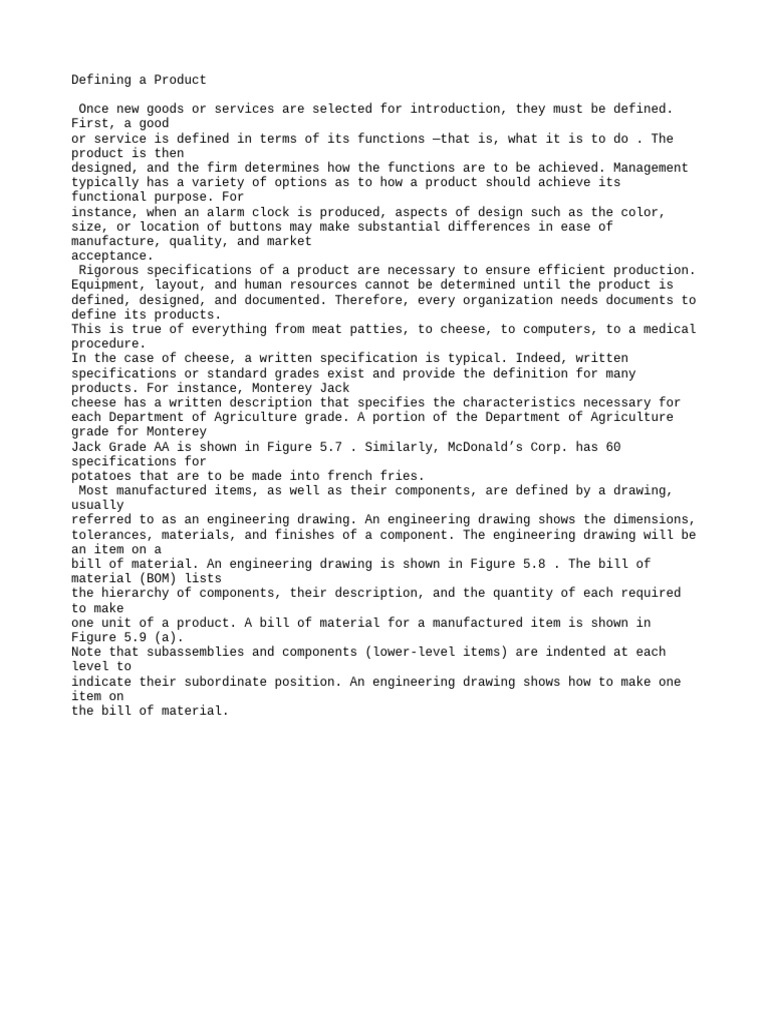 Product Definition Essentials | PDF