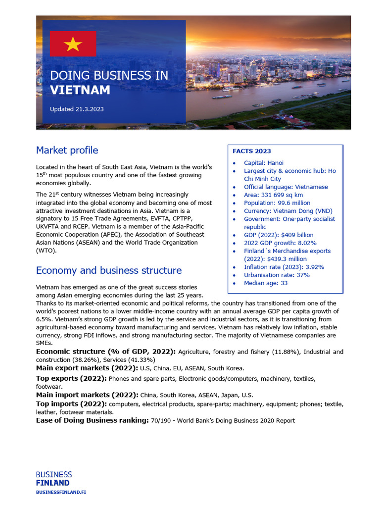 Vietnam Market & Business Overview | PDF