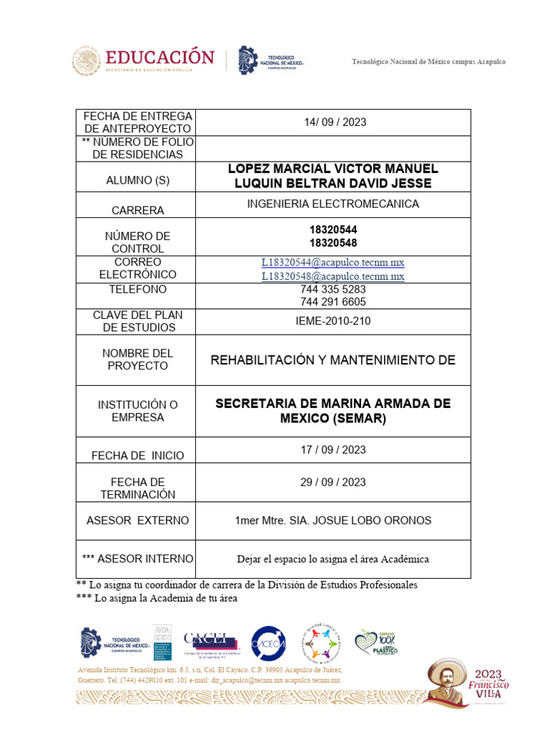 Ejemplo de Anteproyecto | PDF
