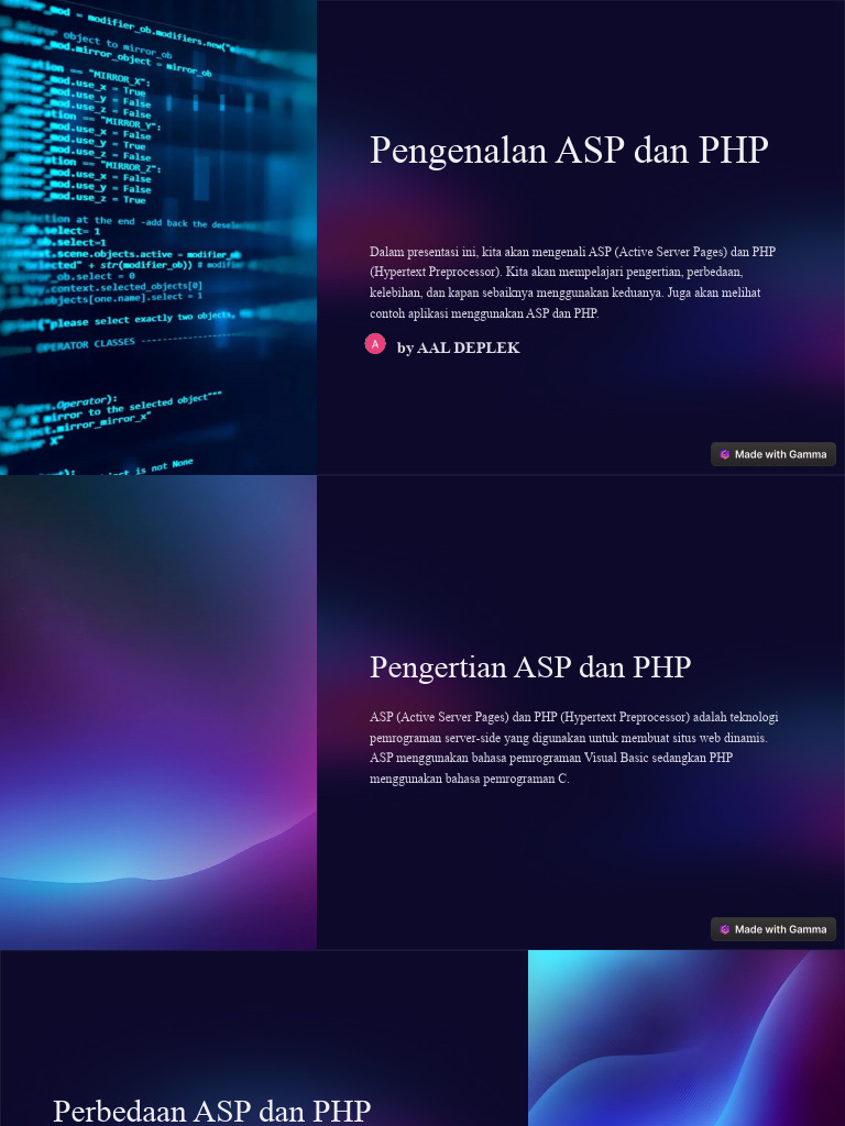 Perbandingan ASP vs PHP: Kelebihan & Penggunaan | PDF