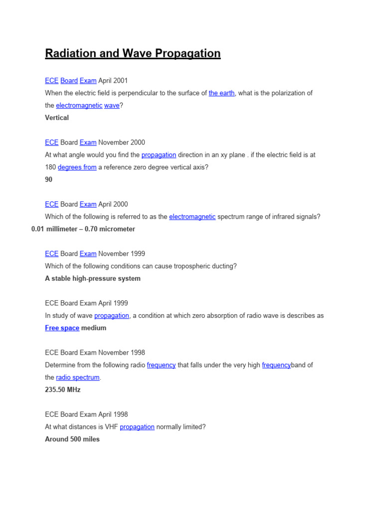 Radiation and Wave Propagation | PDF
