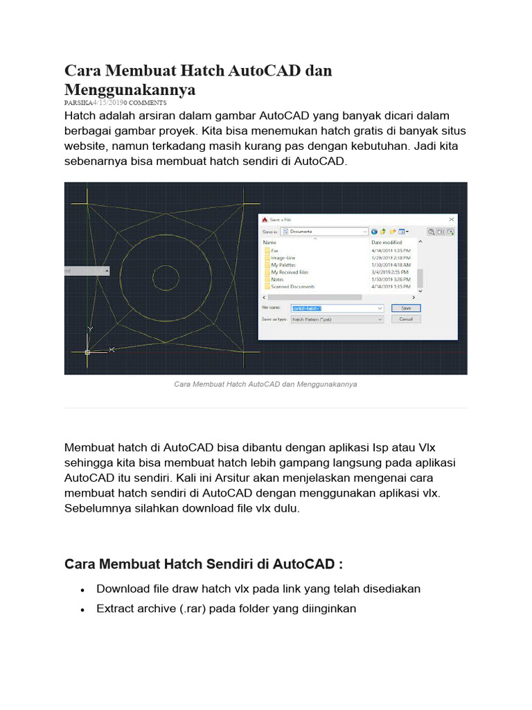 Cara Membuat Hatch AutoCAD Dan Menggunakannya | PDF